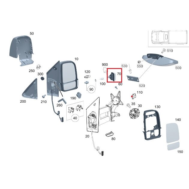 Semnalizator oglinda dreapta, Mercedes-Benz, Pentru SPRINTER - eMAG.ro