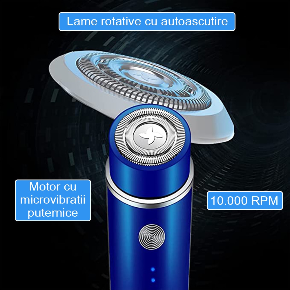 Mini aparat de ras, electric, wireless, rezistent la apa, portabil ...