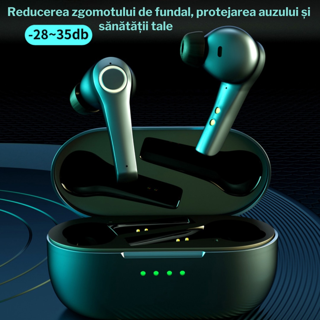 Casti Wireless Audio fara Fir, DioJivago™, Bluetooth 5.3, Control prin ...