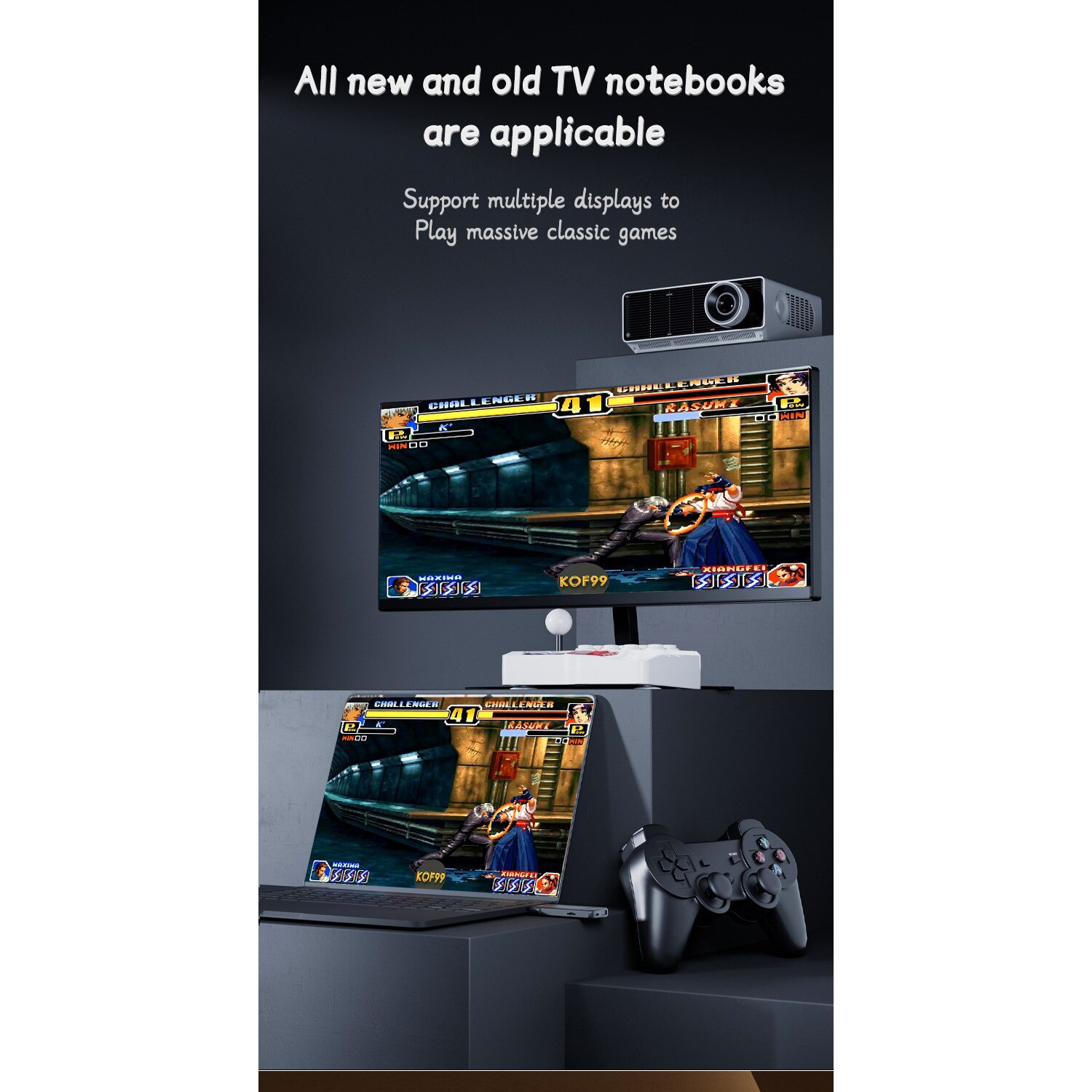 Consola de Jocuri Retro K9 Mini Stick Neximus® prin HDMI cu 15000 de ...