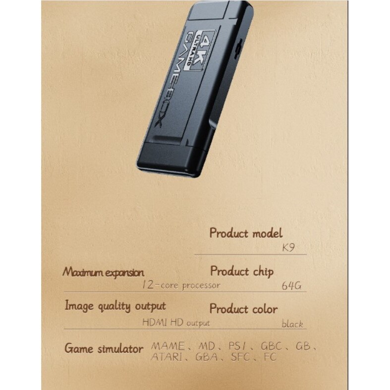 Consola de Jocuri Retro K9 Mini Stick Neximus® prin HDMI cu 15000 de ...