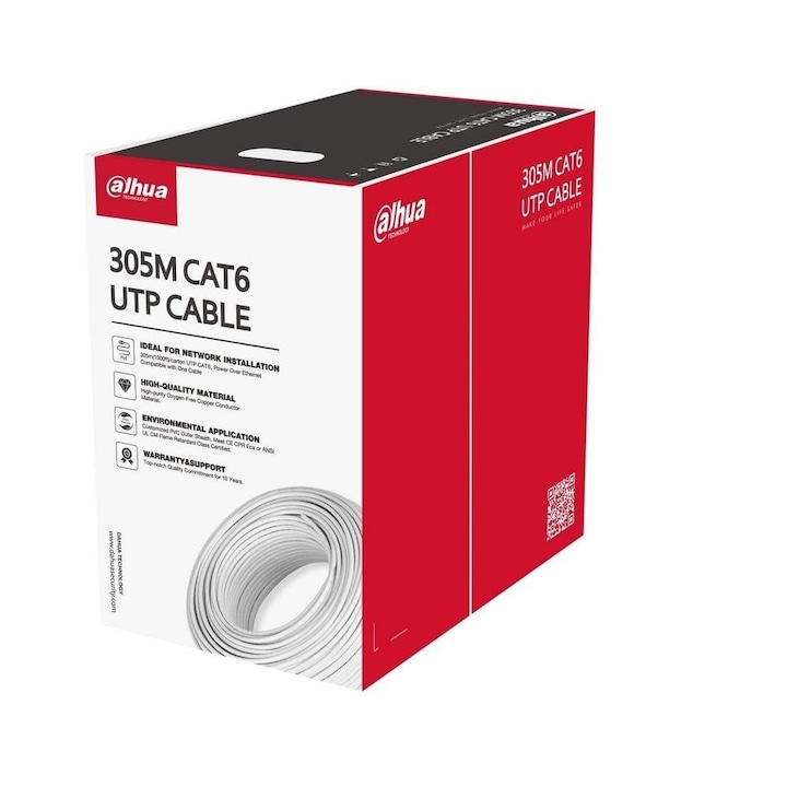 Cablu Cat.6, UTP, 100Ohms, PVC 4 perechi, 305 m, cutie 980871, Corning ...