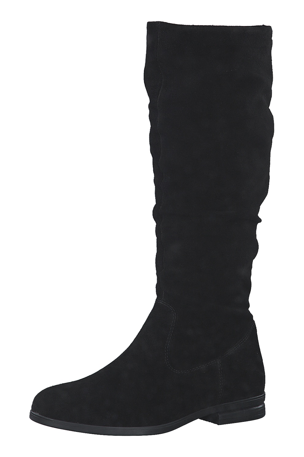 Tamaris, Cizme medii din piele intoarsa, Negru, 38 - eMAG.ro