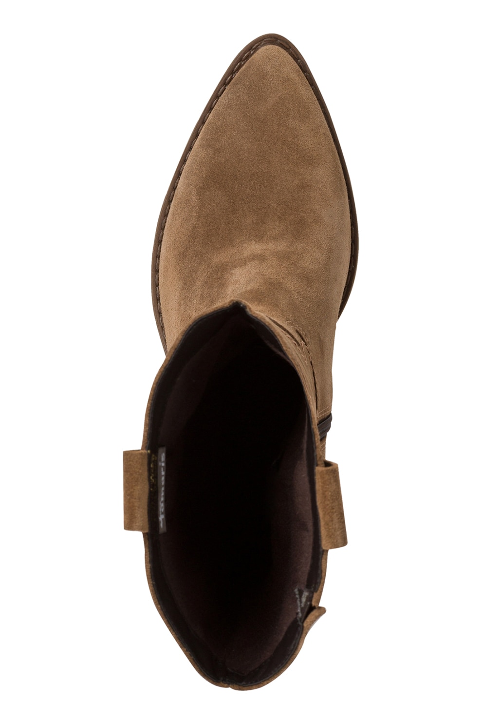 Tamaris, Cizme medii din piele cu toc inalt, Caramel, 37 - eMAG.ro