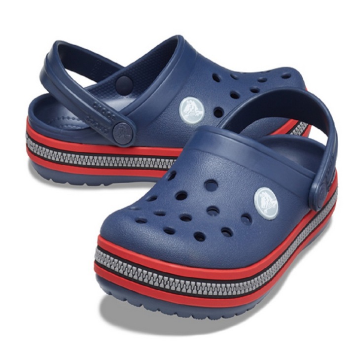 Papuci copii, Crocs, Material sintetic, Albastru/Rosu, 19.5 - eMAG.ro