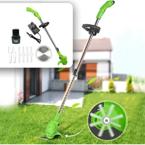 Motocoasa electrica 48V, 1 acumulator inclus, 5000 mAH, Verde - eMAG.ro