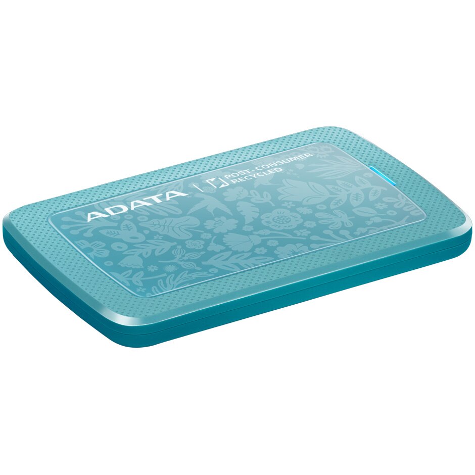 Външен хард диск ADATA HC300 ECO 2TB, Shock Sensor, 2.5", USB 3.2, Slim ...