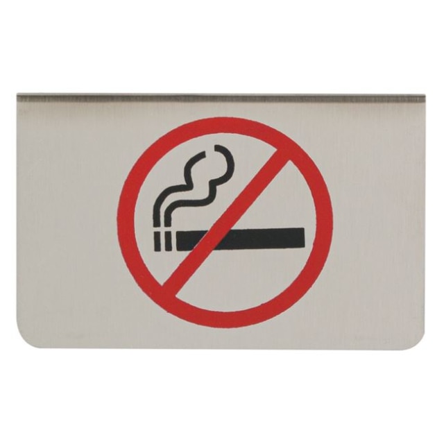 Semn Pentru Masa Cu Semnul Fumatul Interzis, Otel Inoxidabil, 8 x 5 cm ...