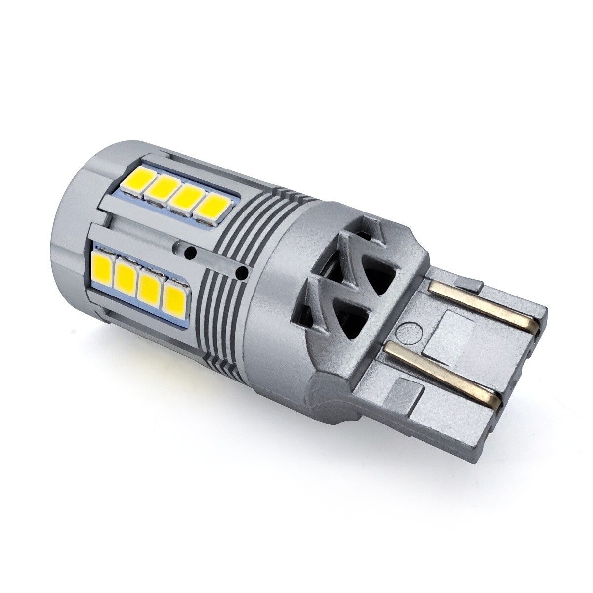 Set 2 becuri auto motoLEDy LED W21/5W, 7443 100% CANBUS 12-24V fara ...