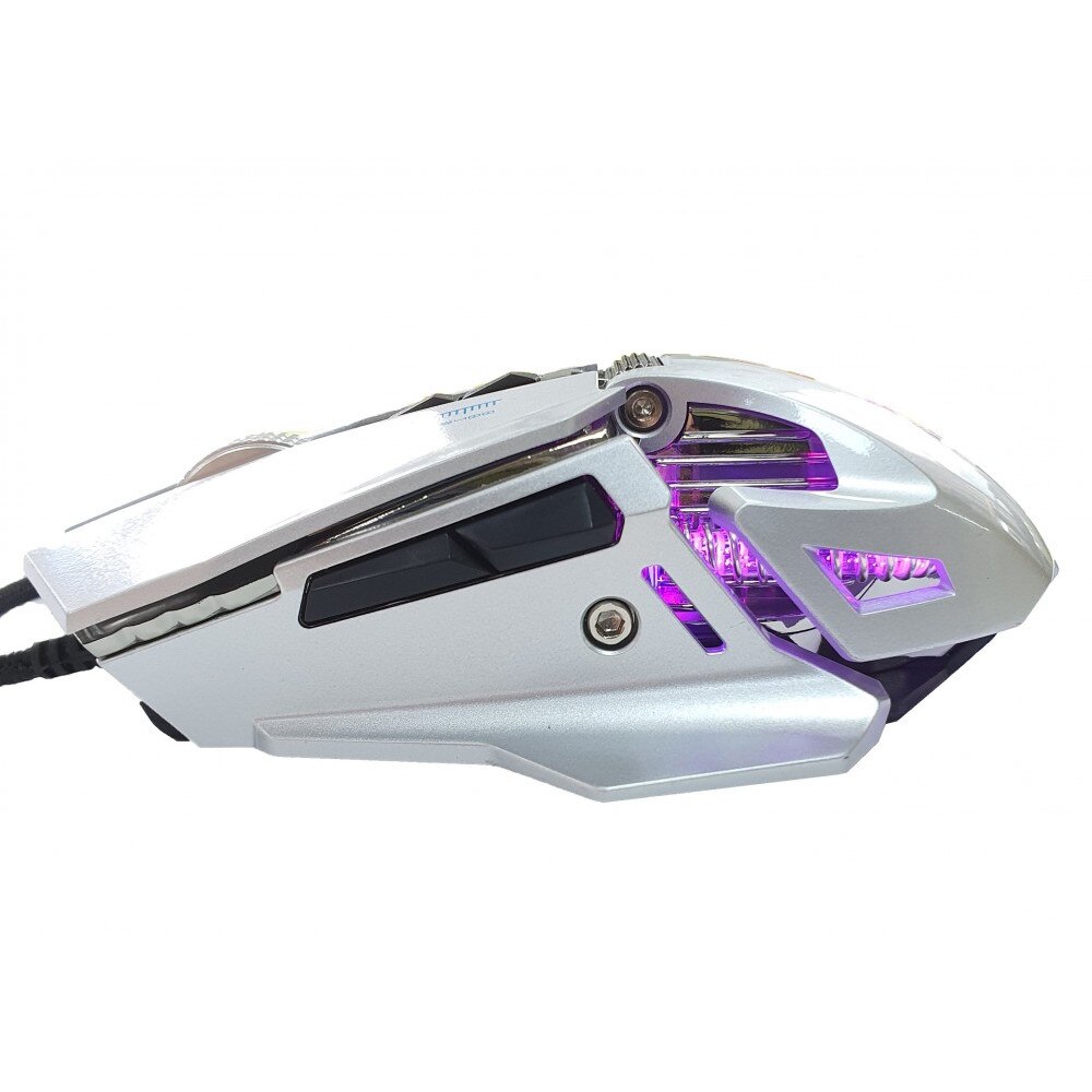 Vezetékes Gaming egér GM98, 7200dpi, RGB világítás, Ezüst - eMAG.hu