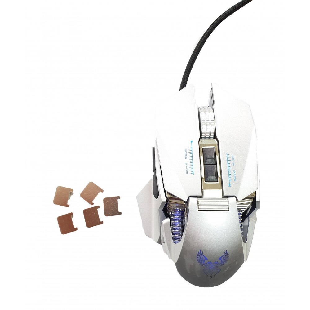Vezetékes Gaming egér GM98, 7200dpi, RGB világítás, Ezüst - eMAG.hu