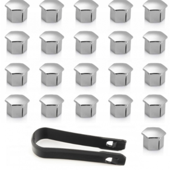 Capace pentru suruburi de roti, universale, 17 mm, cromate - eMAG.ro