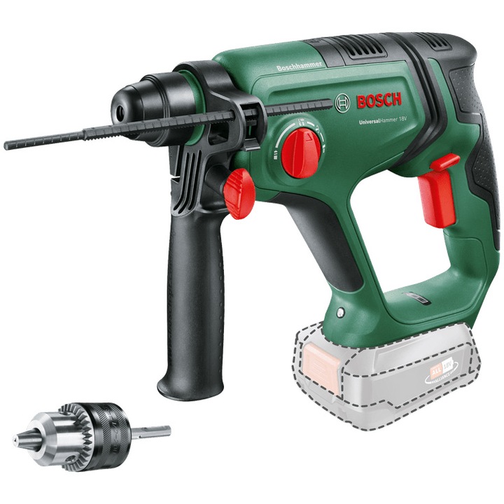 Ciocan rotopercutor pe acumulator Bosch UniversalHammer 06039D6001, 18 ...
