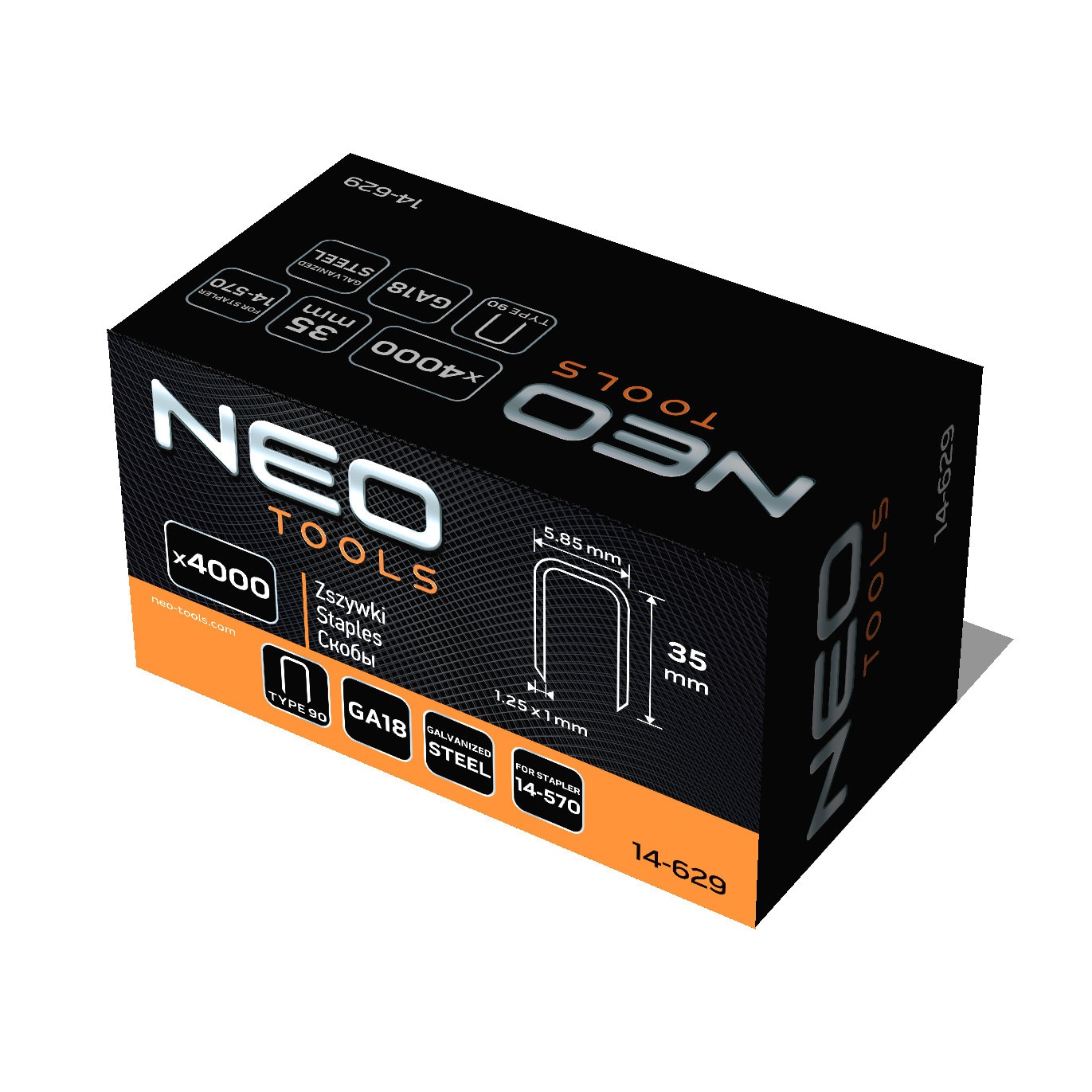 Set 4000 capse pentru capsator pneumatic, Neo Tools, Otel, (14-570 ...