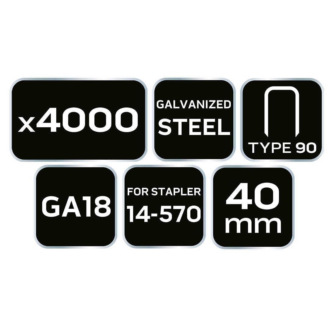 Set 4000 capse pentru capsator pneumatic, Neo Tools, Otel, (14-570 ...