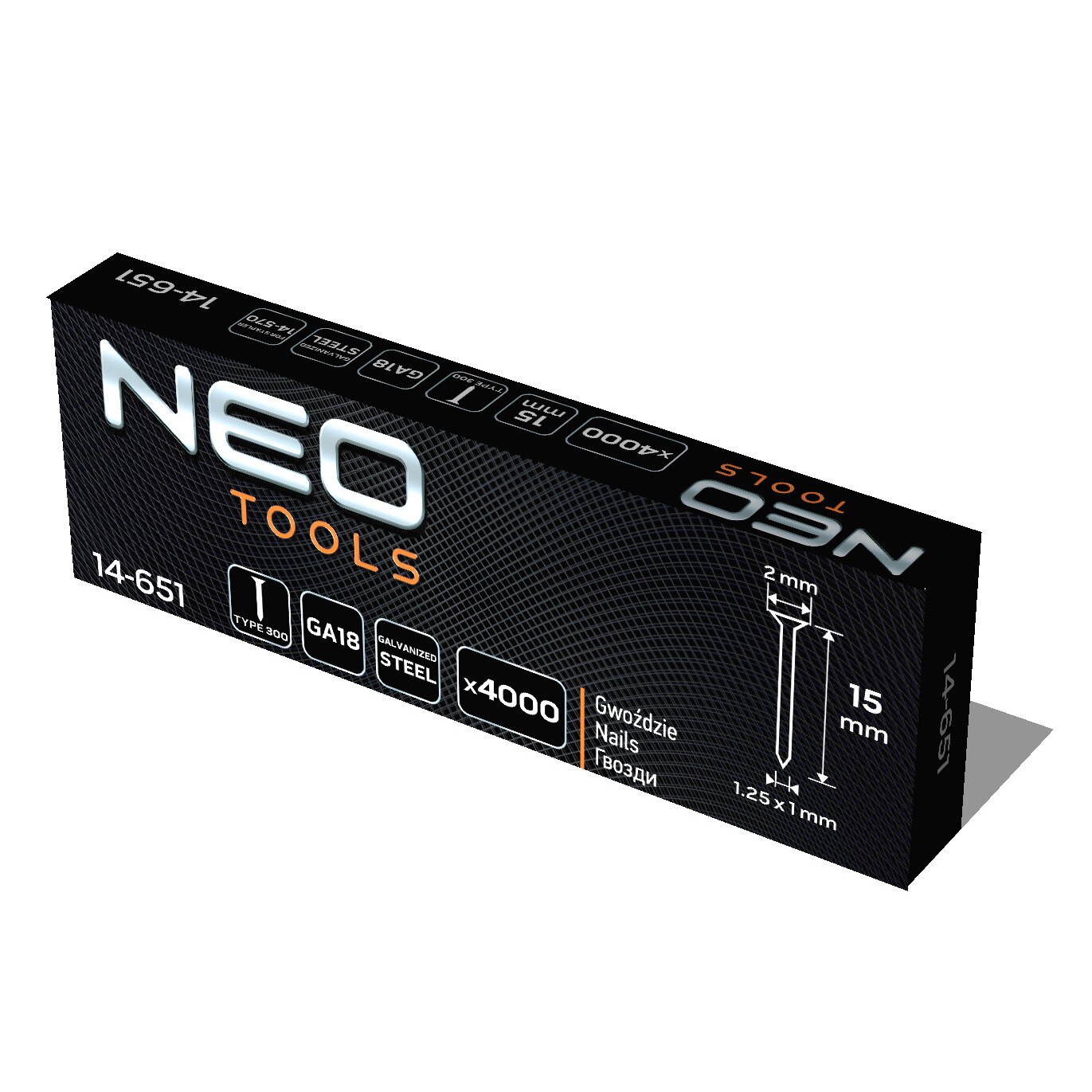 Set 4000 capse pentru capsator pneumatic, Neo Tools, Otel, (14-570 ...