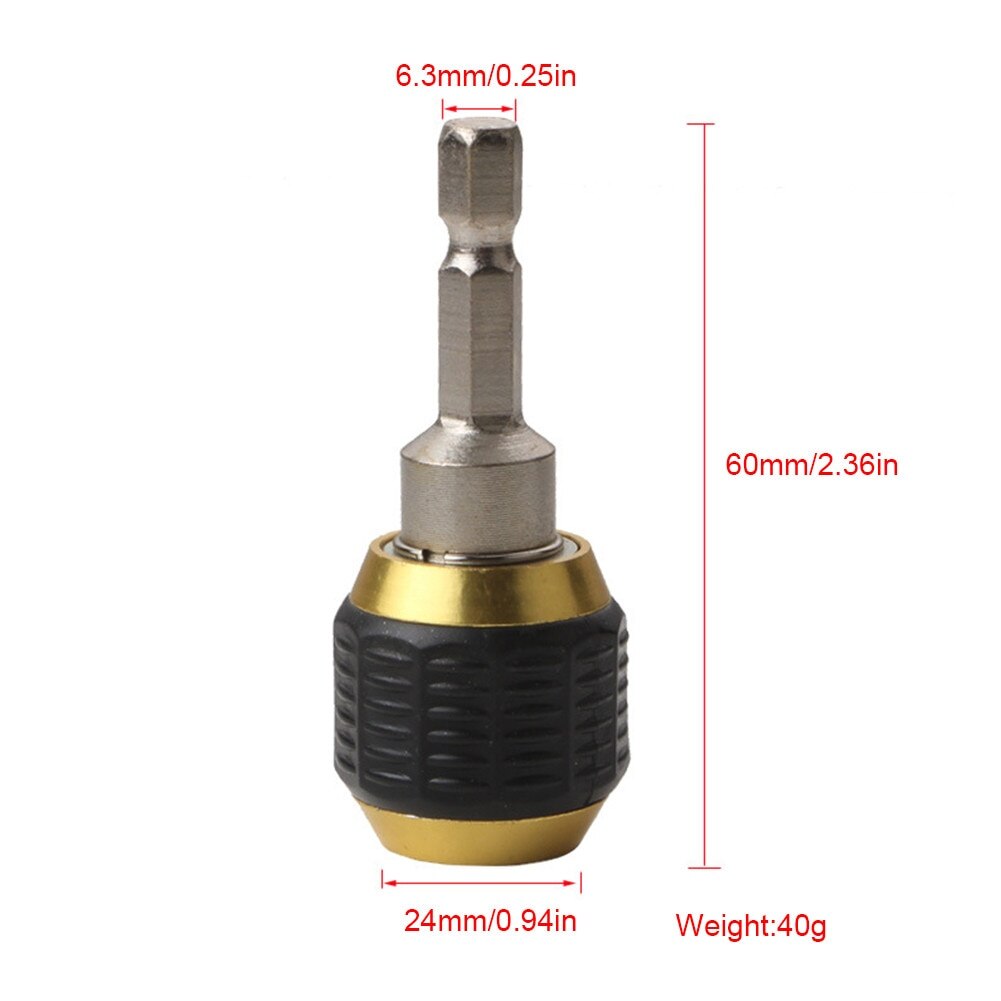 Set 2 mandrine de gaurit, Otel, Cu eliberare rapida, 1/4 '', Cap ...