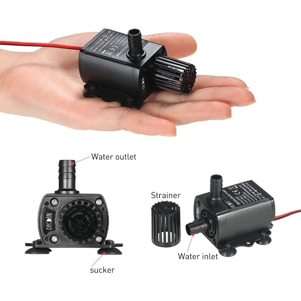 Pompa submersibila, Mini USB, Ultra-silentios, DC5V 4.8W, 300L/H, Lift ...