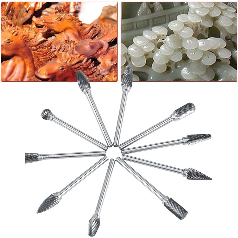 Set 10 x Freza, Otel/Carbura, Argintiu - eMAG.ro