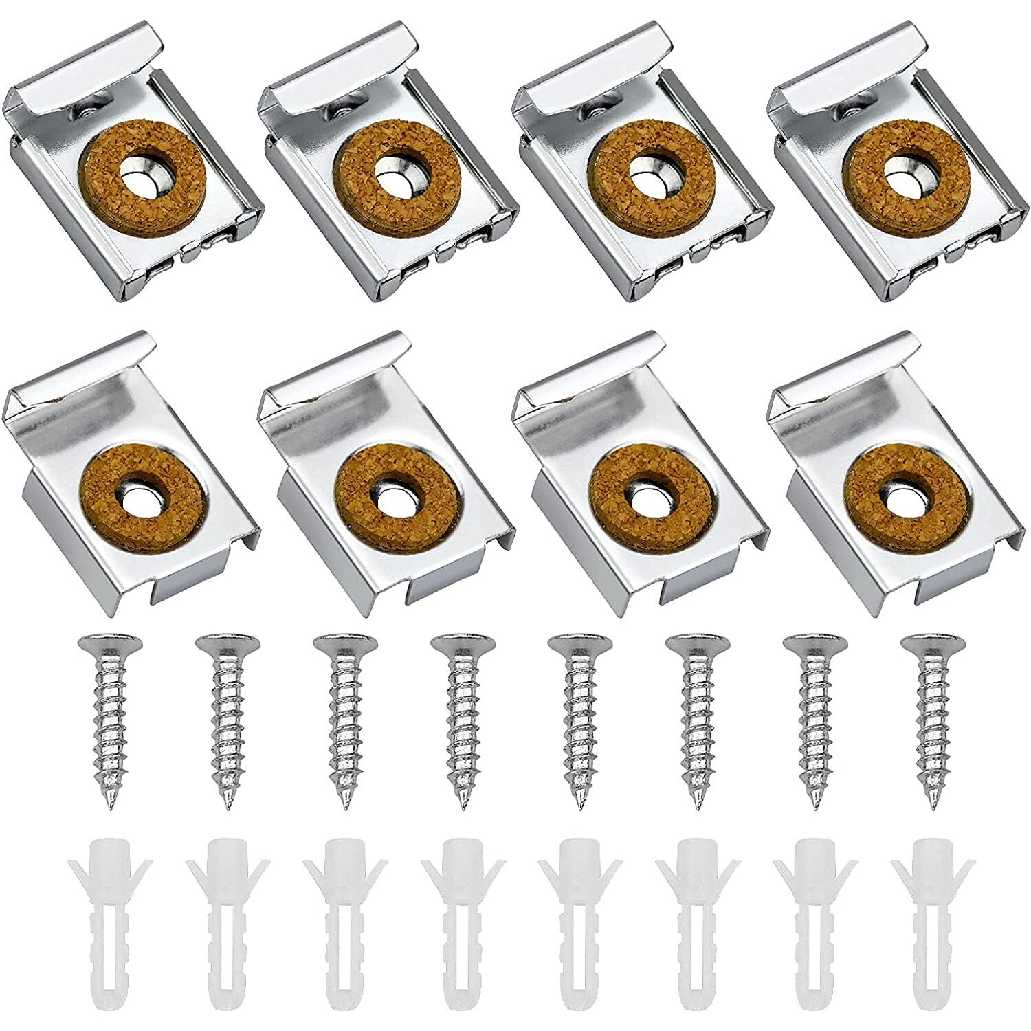 Set cleme fixare, Inox, 32x24 mm, Argintiu - eMAG.ro