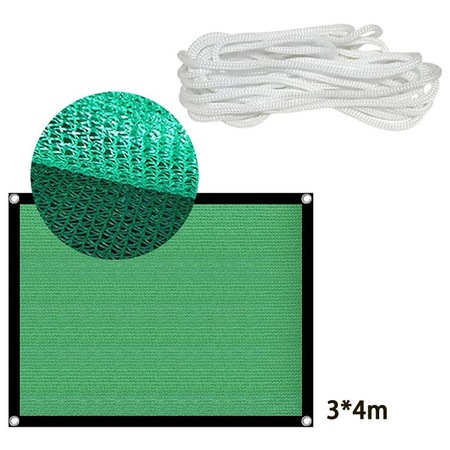 Parasolar cu vele pentru gradina, Polipropilena, UV, 3x4 m, Verde - eMAG.ro