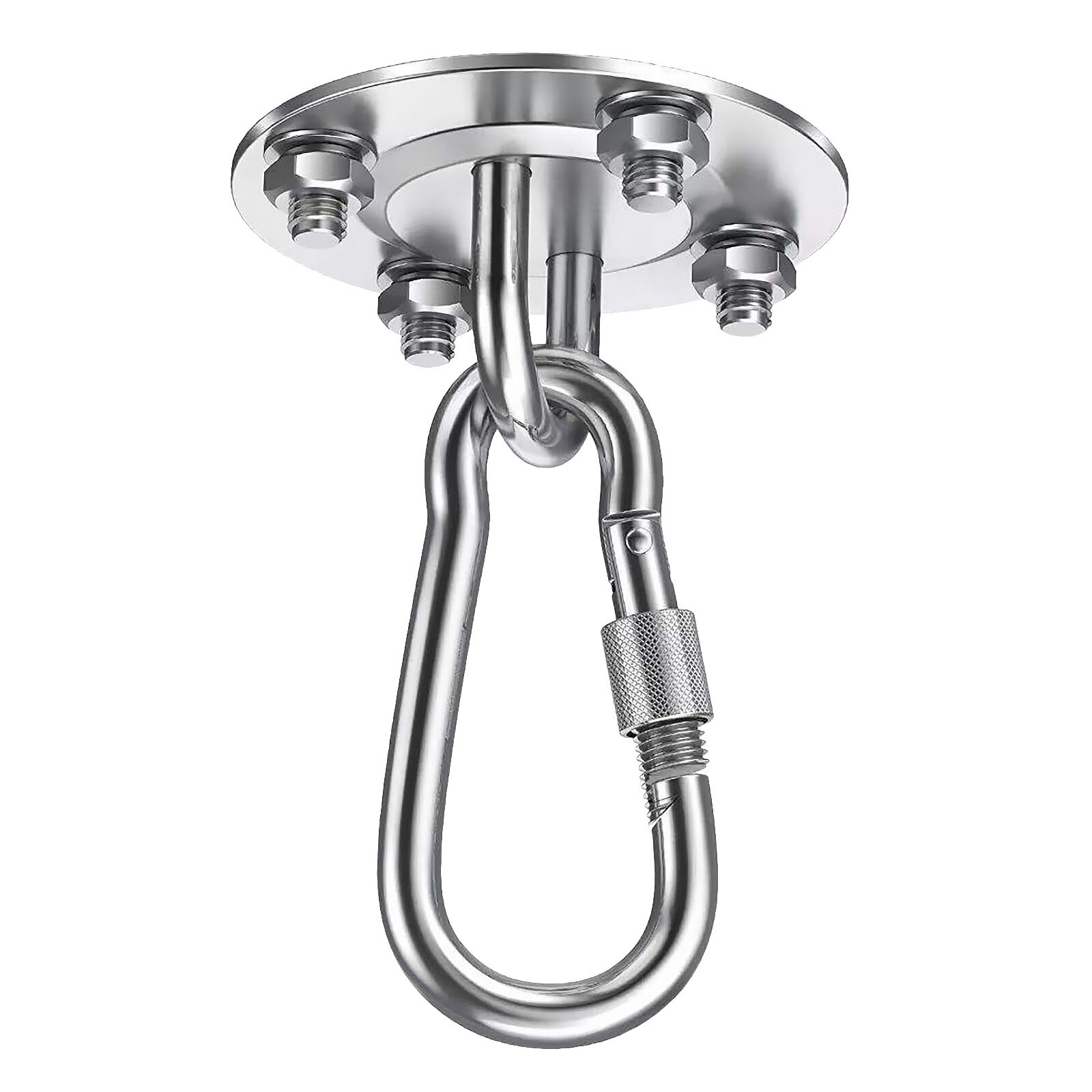 Kit de agatat pentru hamac, Inox, Capacitate de 500 kg, Rotatie 360 de ...