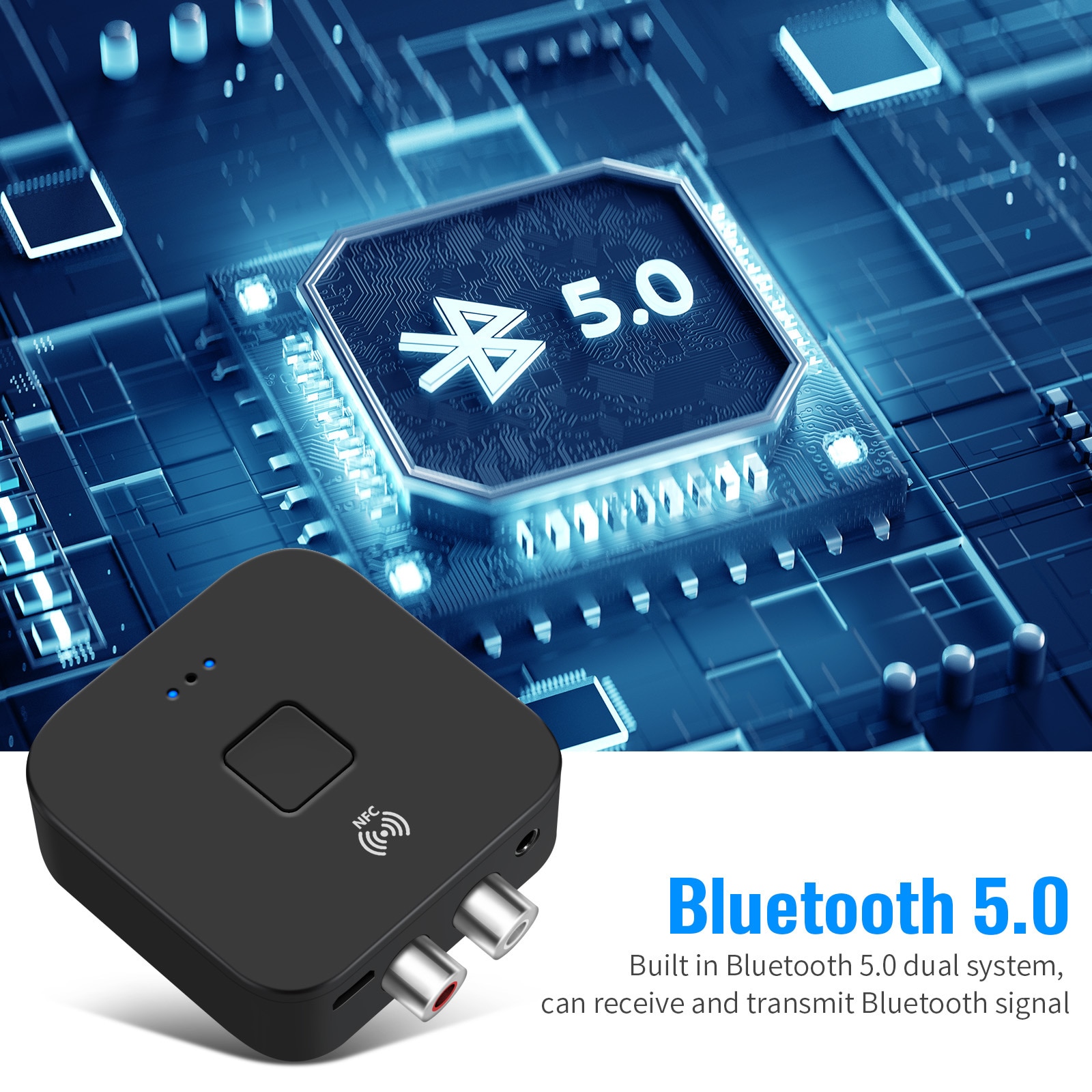 Receptor audio, Bluetooth 5.0, Negru - eMAG.ro