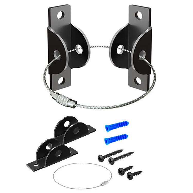 Sistem ancorare mobilier, Metal, 9 elemente, Negru - eMAG.ro