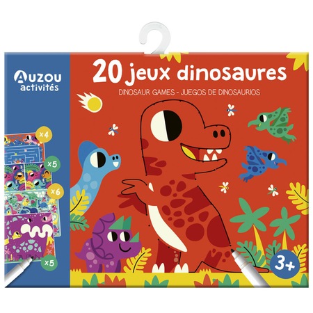 Colectie de 20 de mini jocuri cu dinozauri cu planse reutilizabile ...