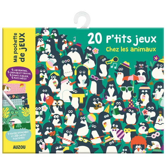 Set 20 mini jocuri educative cu animale Auzou, 6+ ani, Multicolor - eMAG.ro