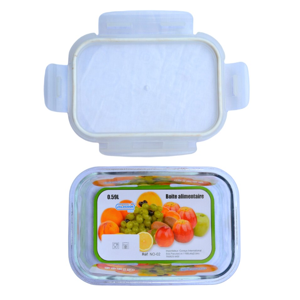 Set 5 caserole din sticla, cu inchidere ermetica, 590 ml - eMAG.ro