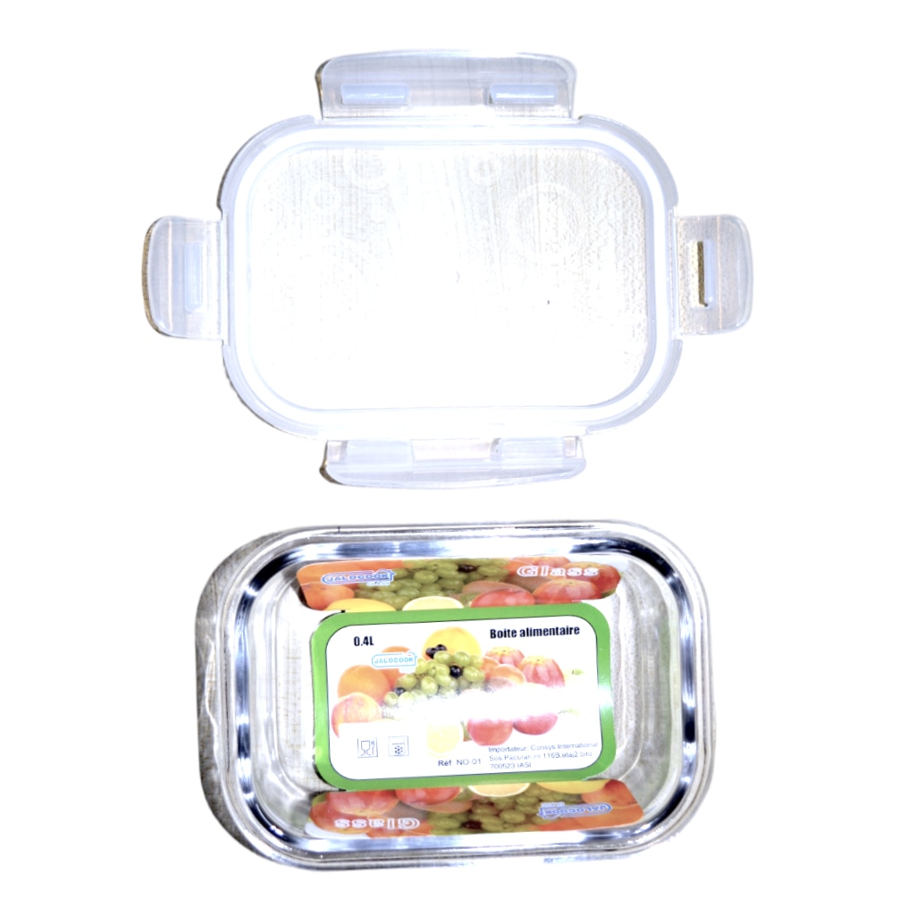 Set 5 caserole din sticla, cu inchidere ermetica, 400 ml - eMAG.ro