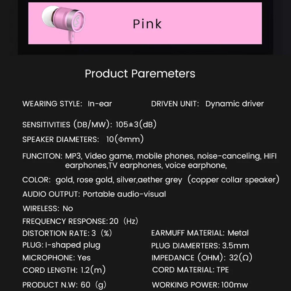 Casti audio cu functie de hans-free, in-ear, Authentic Sound SMS-CJ03 ...