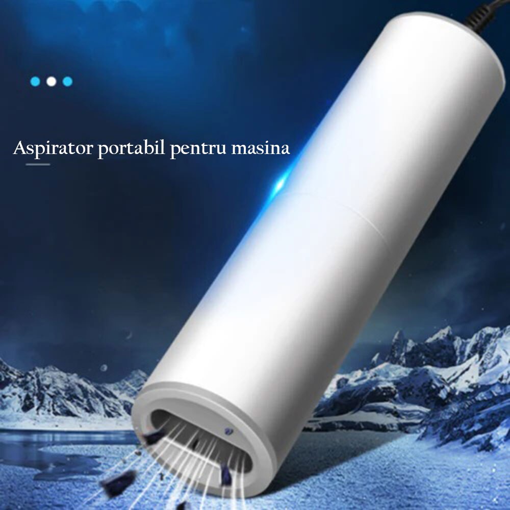 Mini Aspirator Auto Portabil SIKS, 7000 Pa, 43000R/Min, 120W, 4000 ...