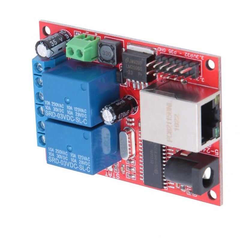 Modul Controller LAN Ethernet, 2 cai cu releu temporizator de ...