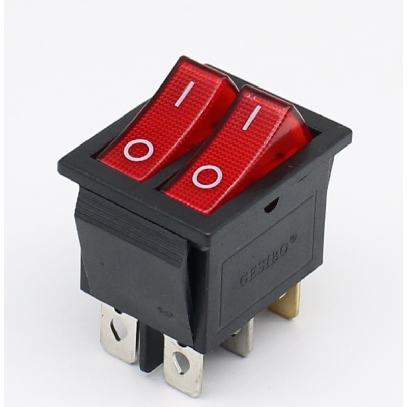 Buton dublu cu 2 pozitii, 6 pini, KCD4 - eMAG.ro