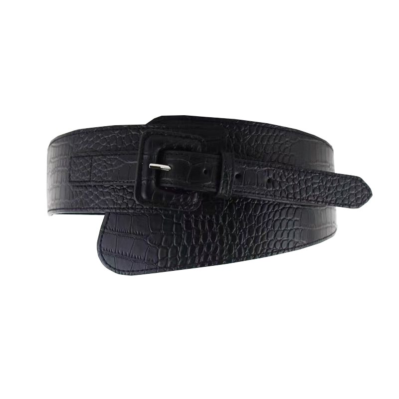 Curea lata pentru femei, ADM, Model crocodil, Piele ecologica, 90 cm ...