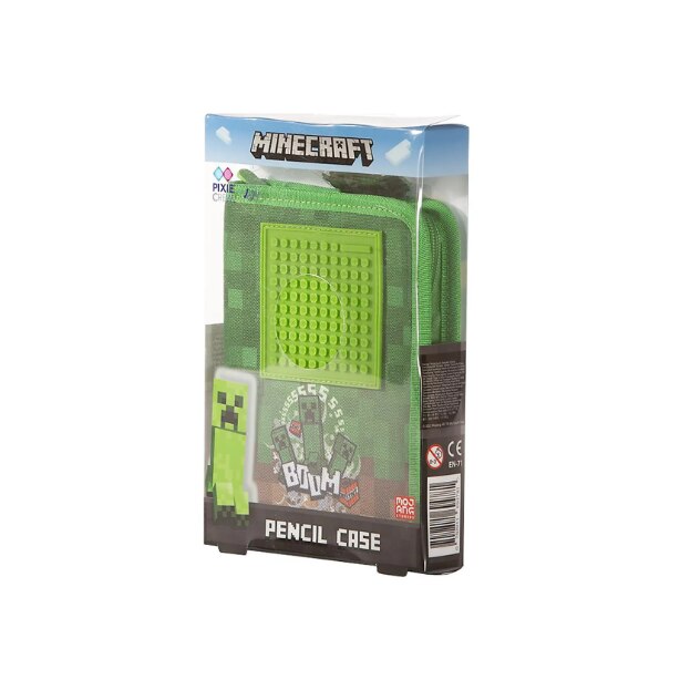 Set scoala PIXIE cu Ghiozdan, Penar 1 fermoar, Breloc, 4 rezerve, Alfabet, Motiv Minecraft 5 ...