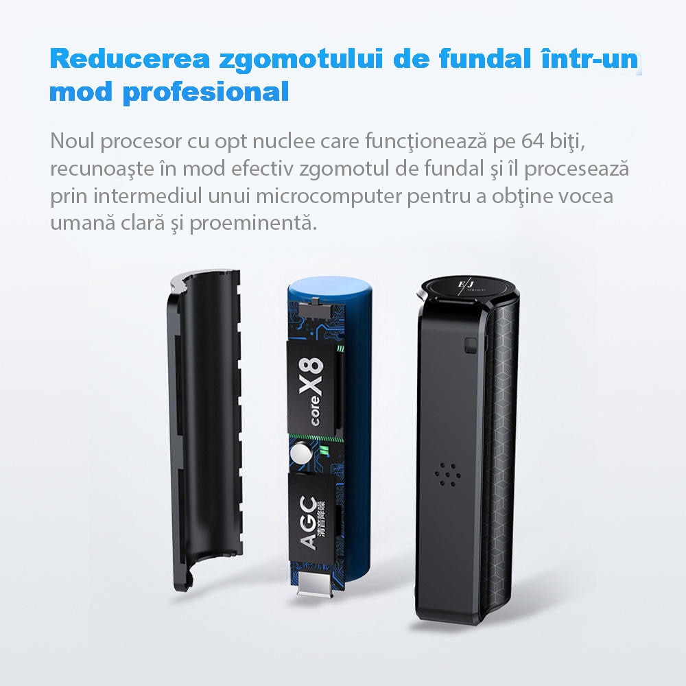Reportofon profesional magnetic cu microfon ascuns prin activare vocala ...