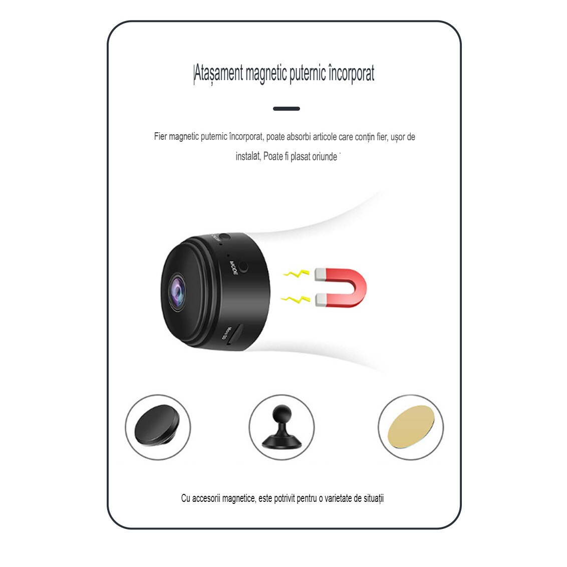 Dispozitiv Spionaj cu Camera Video si Microfon incorporat, Conexiune ...