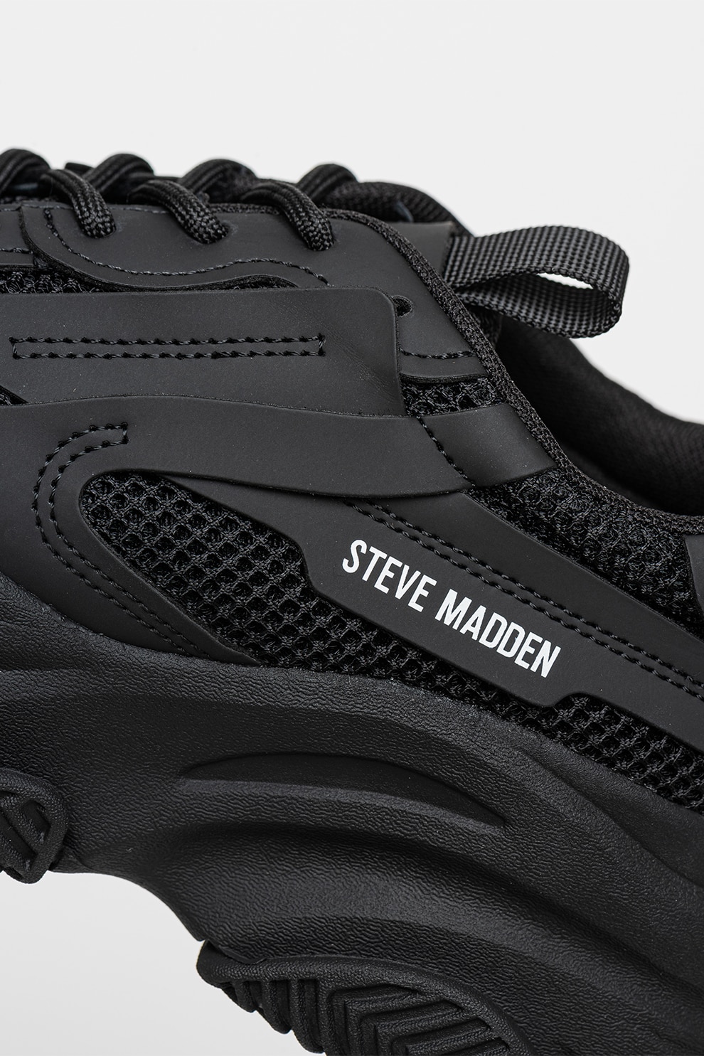 Steve Madden, Спортни обувки Possesion с мрежести зони, Черен, 39 - eMAG.bg