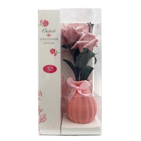 Decoratiune pentru camera formata din vaza din ceramica, flori din ...