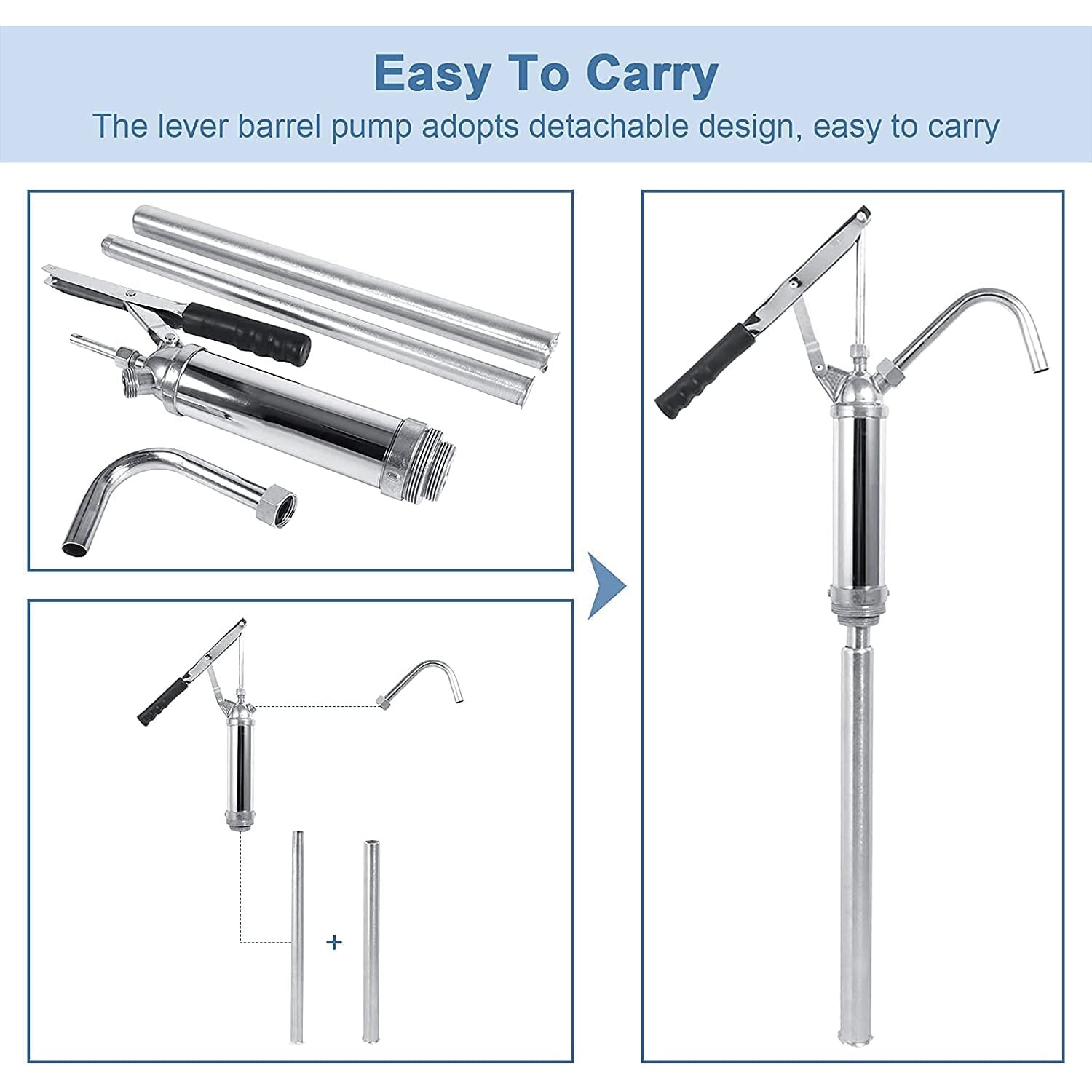 Pompa manuala transfer lichide motorina ulei - eMAG.ro