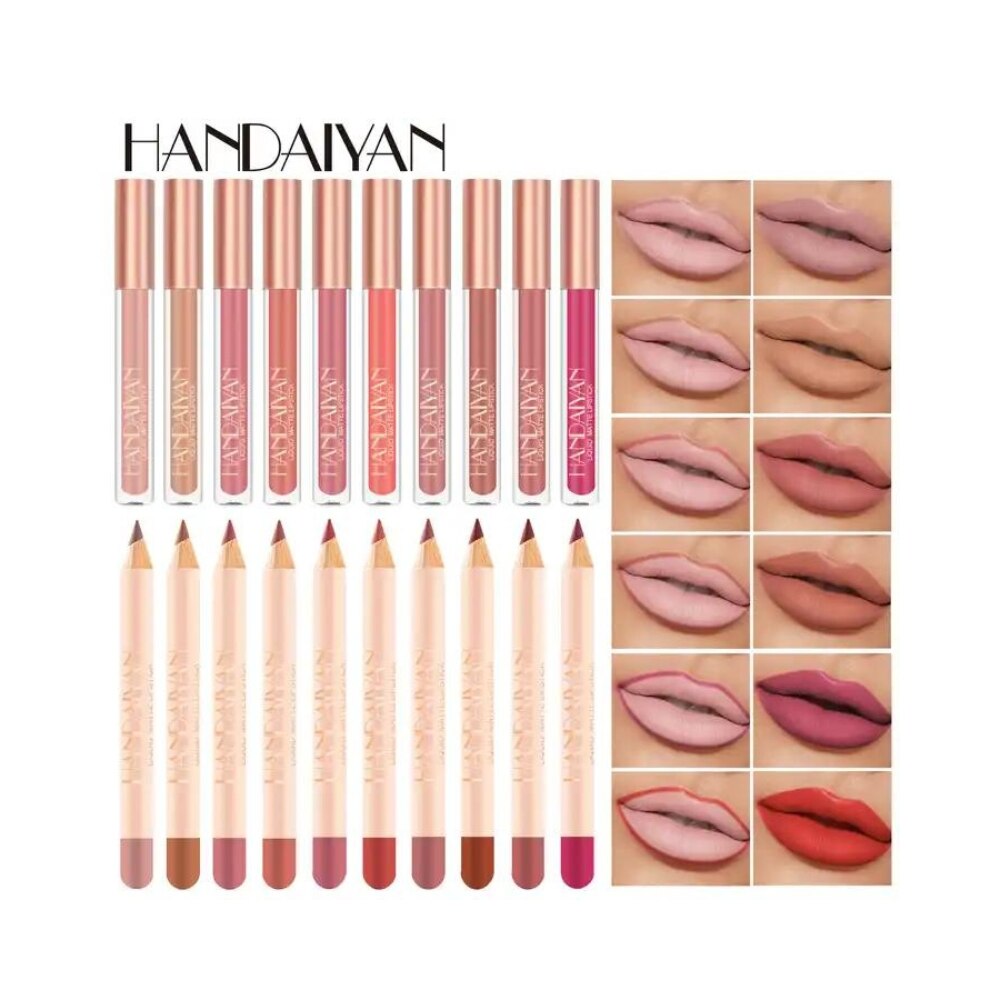 Set 2 in 1 ruj si creion de buze, Handaiyan, nr. 5 - eMAG.ro