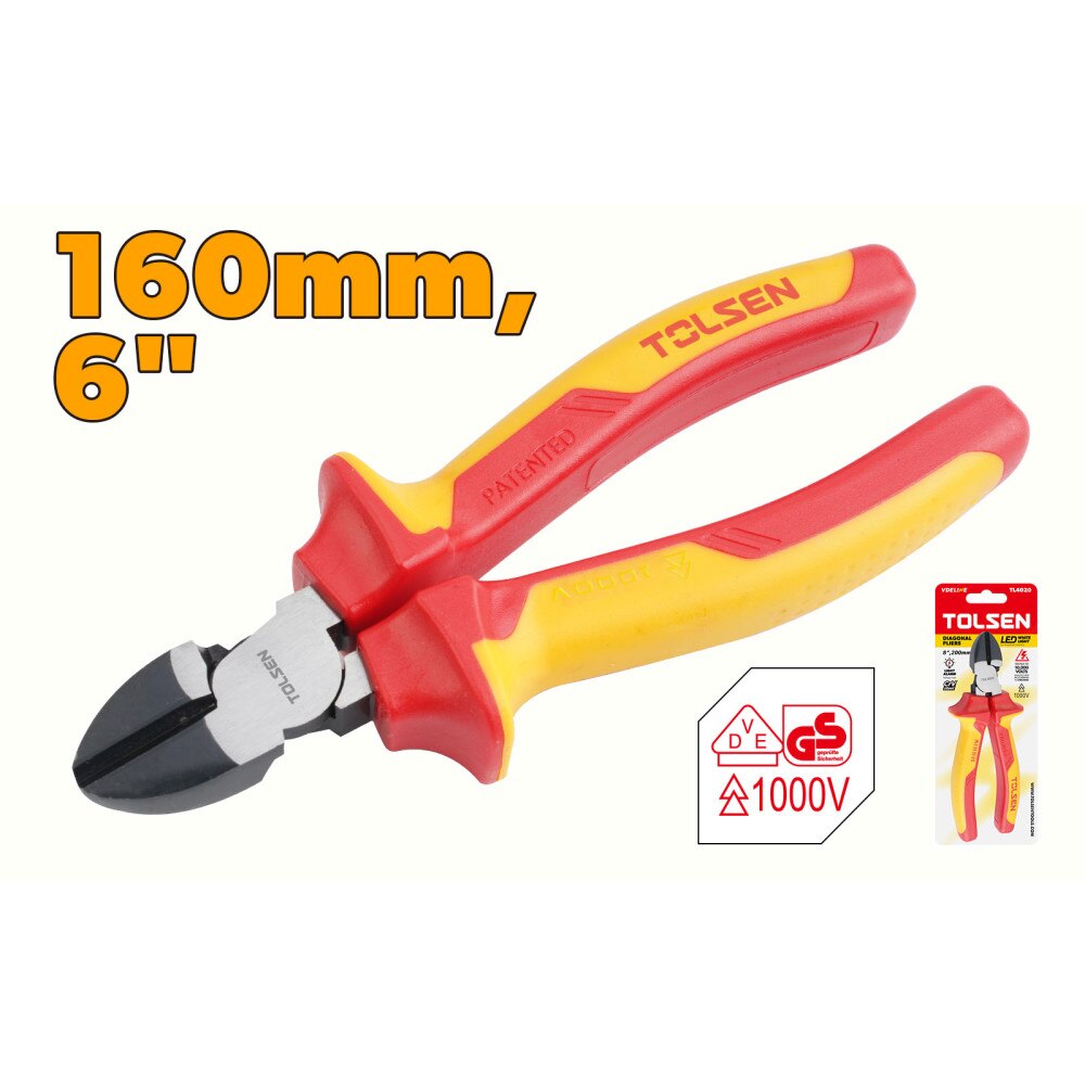 Cleste taietor izolat 160 mm, VDEline PREMIUM, Tolsen - eMAG.ro