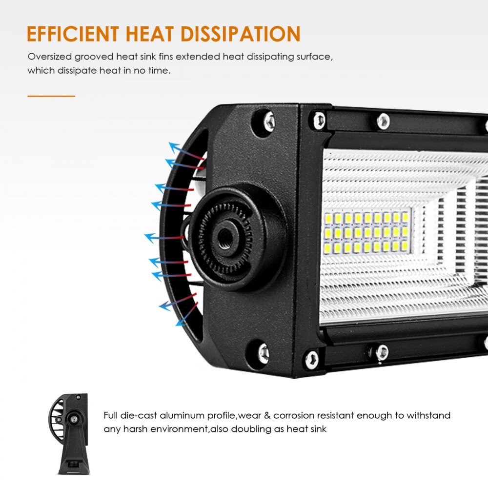 LED Bar Auto 459W, LED-ek 3 sorban, 12V-24V, 34020 Lumen, 31,5"/80 cm ...