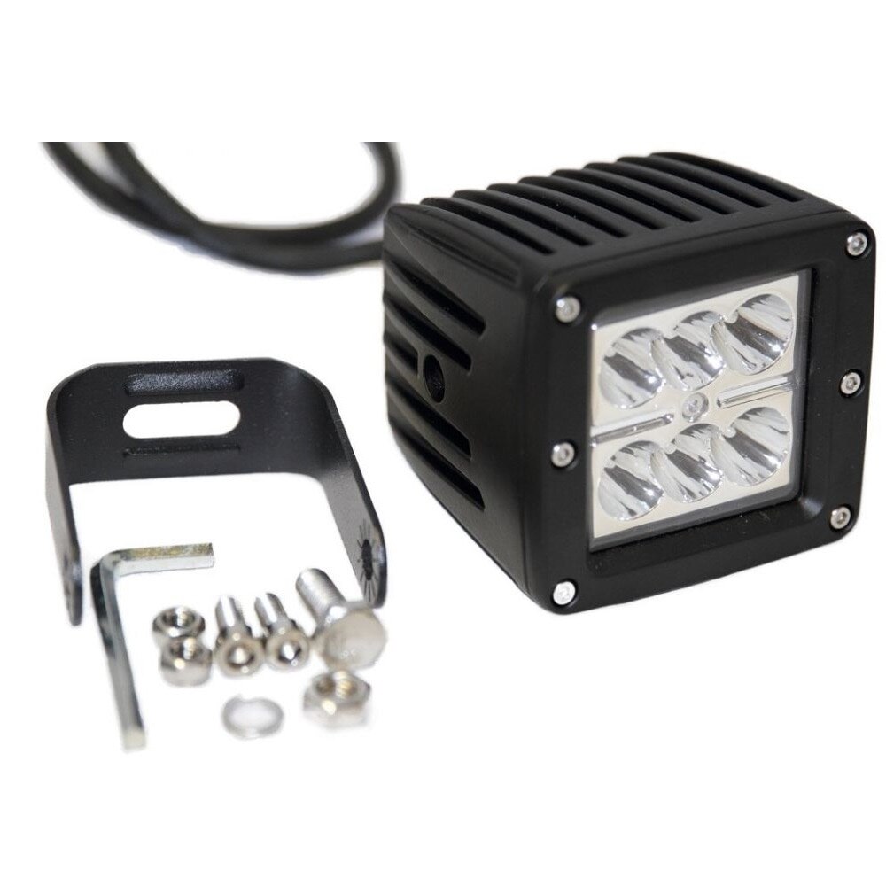 Proiector LED Auto Offroad 18W/12V-24V, Patrat, 1320 Lumeni, Spot Beam ...