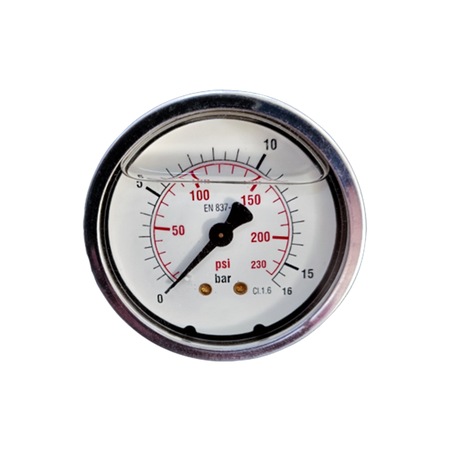 Manometru axial cu glicerina din inox 0-16 bar Ø 63 – filet 1/4 - eMAG.ro