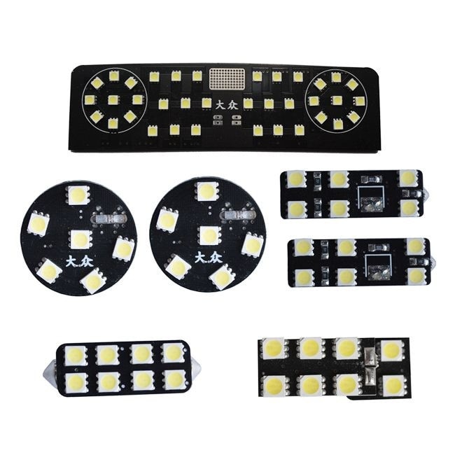 Kit leduri interior 7 piese pentru VW Volkswagen Golf 6 - eMAG.ro