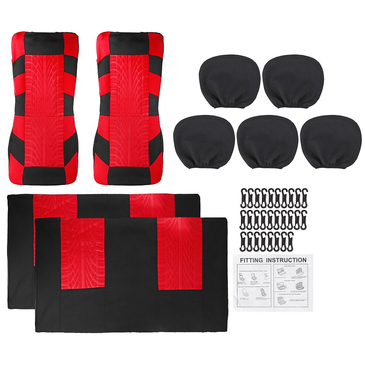 Perna scaun auto, ELUTO, 5 locuri, neagra - eMAG.ro